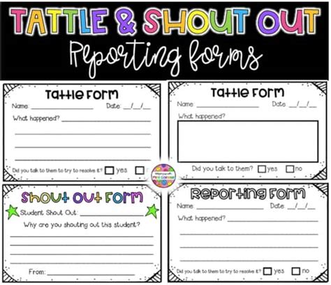 Tattle Form By Keeping Up With Miss Cosides Tpt