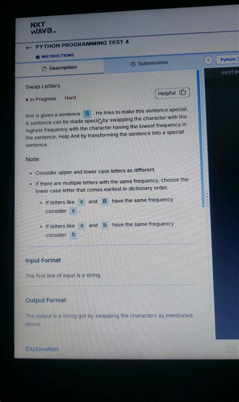 NXT WAVB PYTHON PROGRAMMING TEST StudyX