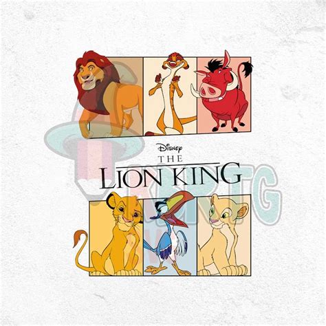 Retro The Lion King Movie Characters Png Simba Nala Pumbaa Inspire Uplift