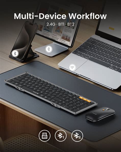 Xkm01 Foldable Bluetooth Keyboard And Mouse Combo Protoarc
