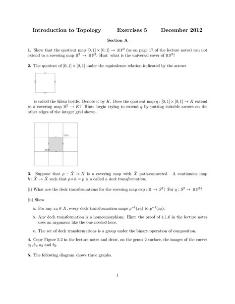 Ex Assignment Introduction To Topology Exercises December Section A Show That The