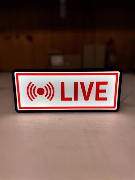 3d Printed “live” On Air Light Box Sign Etsy