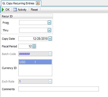 Copy Recurring Entries
