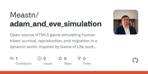 GitHub Meastn Adam And Eve Simulation Open Source HTML Game Simulating Human Tribes