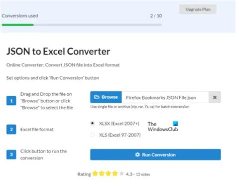 Convert JSON To Excel Using Free Online Converter Tools