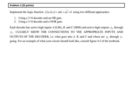 solved problem 1 25 points implement the logic function
