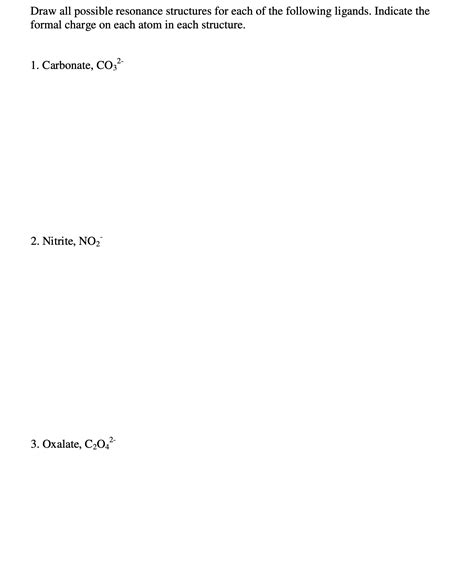 Solved Draw all possible resonance structures for each of | Chegg.com