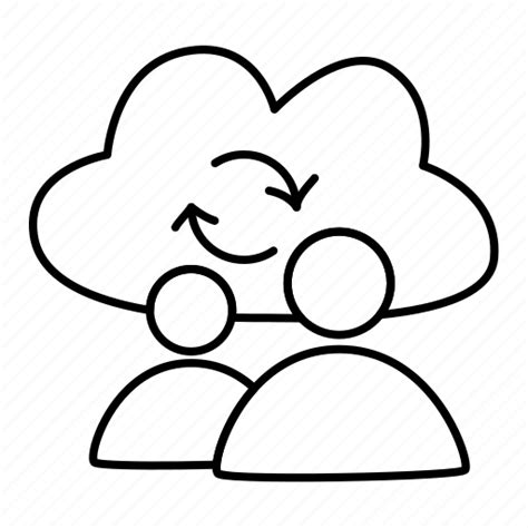 Cloud Sync Group Storage Team Work Business Icon Download On