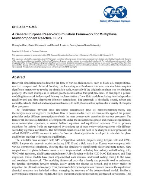 Pdf A General Purpose Reservoir Simulation Framework For Multiphase