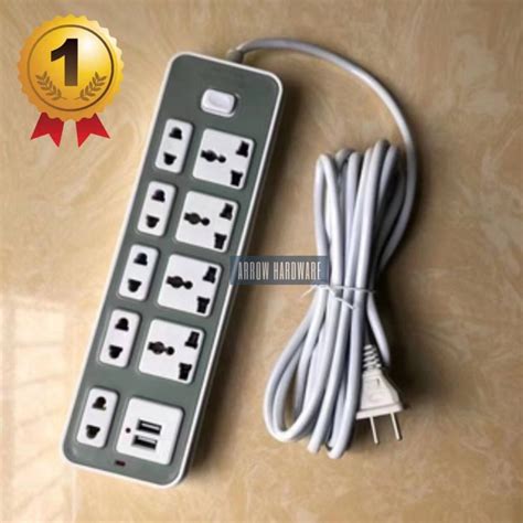 Heavy Duty Extension Cord With Multiple Universal Socket And 2 Usb Port Outlets Charger Shopee