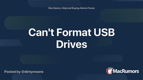 Cant Format Usb Drives Macrumors Forums