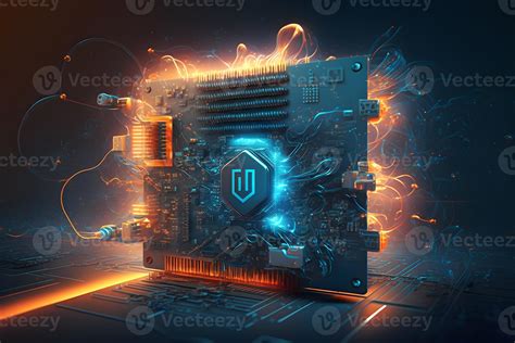 A Board With Chips And A Gaming Graphics Card Processor Progressive