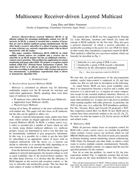 pdf multisource receiver driven layered multicast