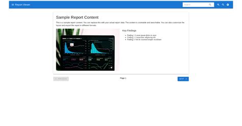 Report Viewer Free React Mui Component