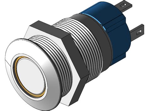 Mm Flat Round Head Waterproof Momentary Latching Metal Push Button Switch LED Light Car Horn