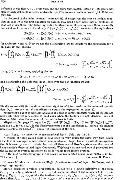 Norman M Martin A Note On Sheffer Functions In N Valued Logic Methodos Vol 3 1951 Pp