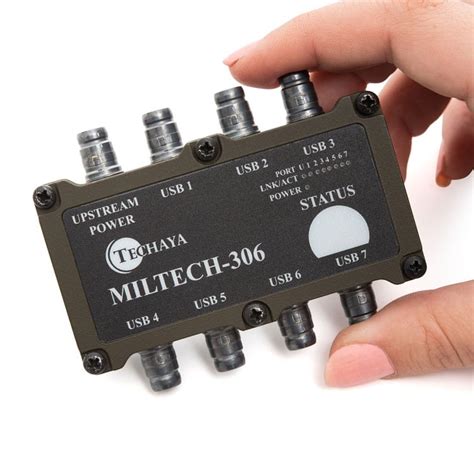 MIL STD Rugged Military Grade USB Hub With 7 1 USB 2 0 Ports