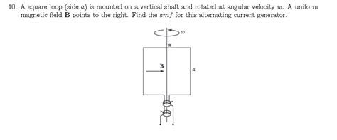 solved 10 a square loop side a is mounted on a vertical