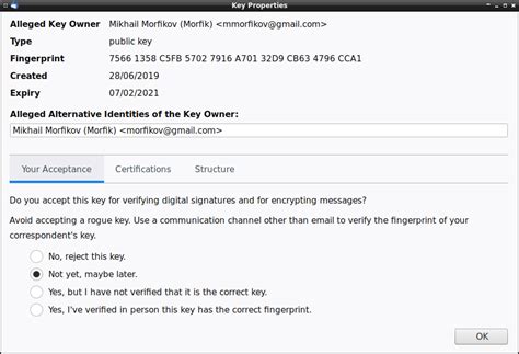 Systemowy Gpggnupg W Thunderbird 78 Na Linux Morfitronik