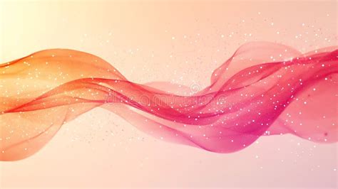 Gentle Flowing Wave Design With Gradient Colors And Subtle Glitter Effects Stock Illustration
