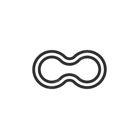 Minimal Flat Infinity Loop Icon On White Background Vector Limit Eternity Style Png And