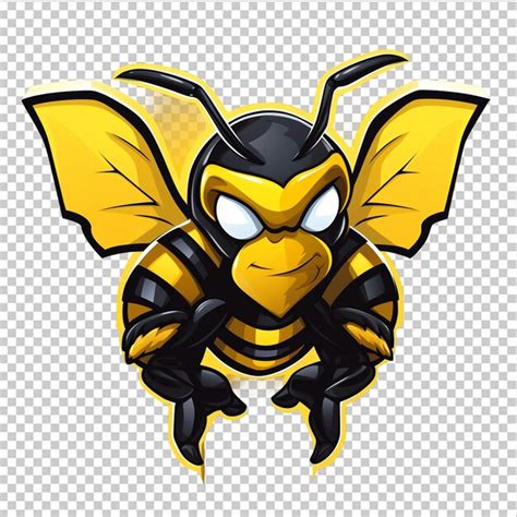 Premium Psd Bumble Bee Mascot Logo