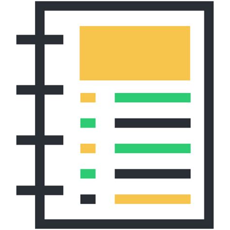 Notepad Generic Outline Color Icon
