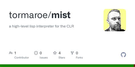 GitHub Tormaroe Mist A High Level Lisp Interpreter For The CLR