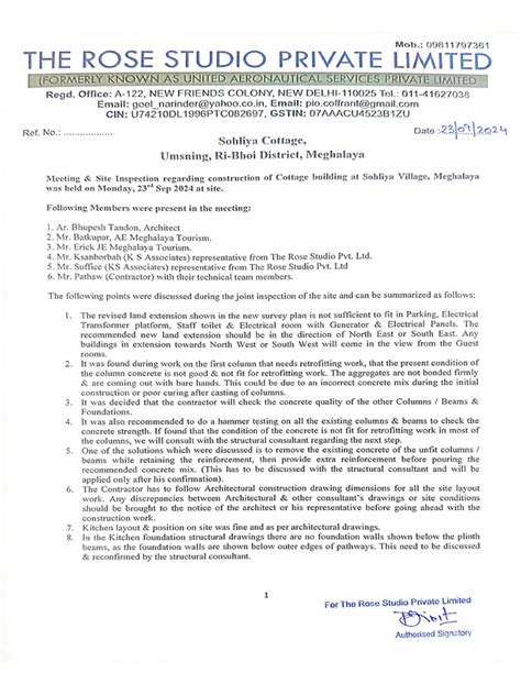Sohliya Cottage Site Meeting On 23rd Sep 24 Pdf