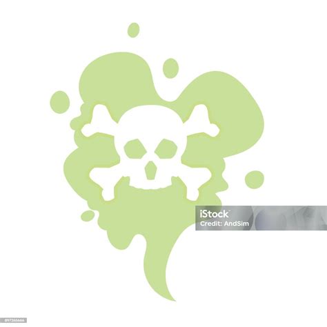 나쁜 냄새 악취 향기 만화 유독한 치명적인 가스입니다 벡터 일러스트 레이 션 게으름에 대한 스톡 벡터 아트 및 기타 이미지