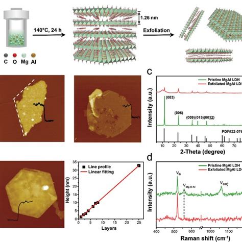 Characterization Of As‐grown And Exfoliated Mgal Ldh A Schematics Download Scientific Diagram
