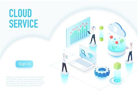 Premium Vector Manage Data Concept Isometric Landing Page