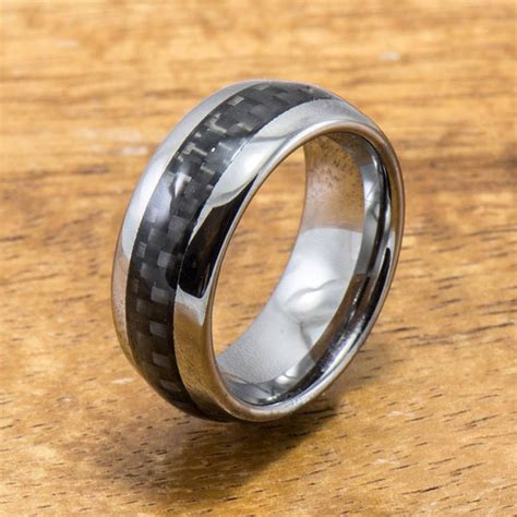 Fiberglass Ring Handmade With Tungsten 6mm Width Barrel Style Aolani Hawaii