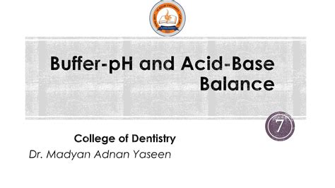 SOLUTION: Chemistry buffer ph and acid base balance - Studypool