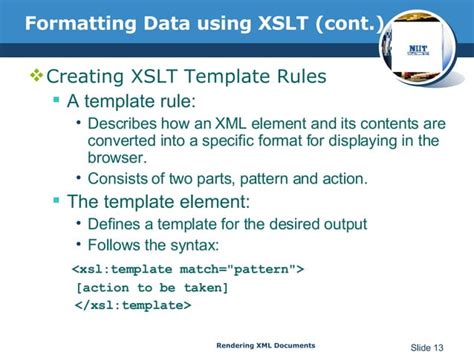 Rendering XML Documents PPT