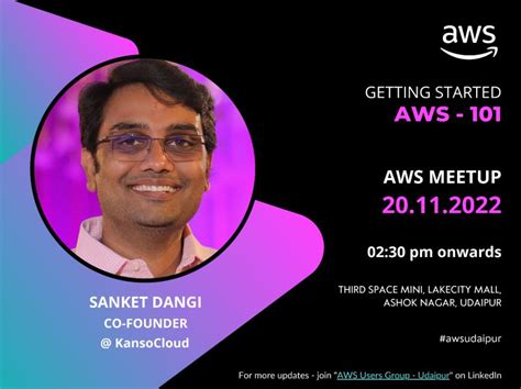 Shubham Jain On Linkedin Meet Speakers For The Aws Meetup Udaipur