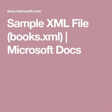 Sample Xml File Books Xml Microsoft Docs Microsoft Visual Studio Finding True Love