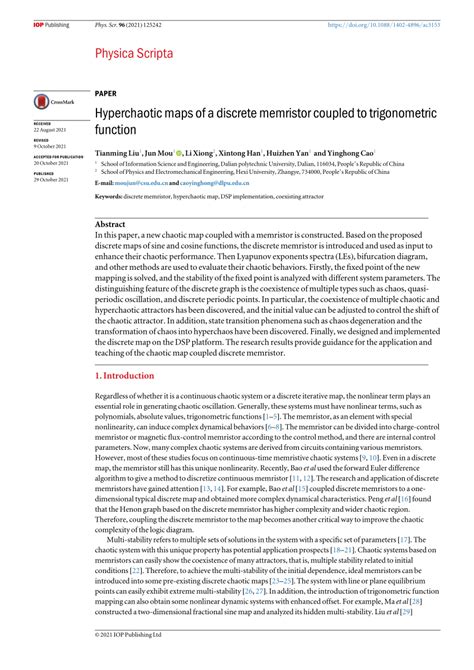 Hyperchaotic Maps Of A Discrete Memristor Coupled To Trigonometric