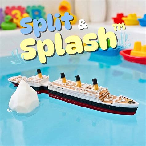 Full Color Split In Half Titanic Toy Break In Half Titanic Bath Toy