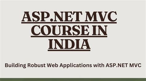 best institute for asp net mvc course in india pdf web development