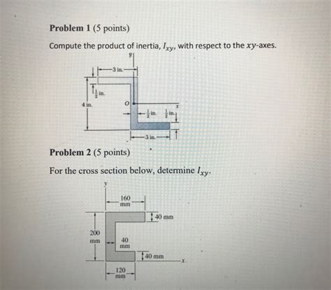 Solved Problem 1 5 Points Compute The Product Of Inertia
