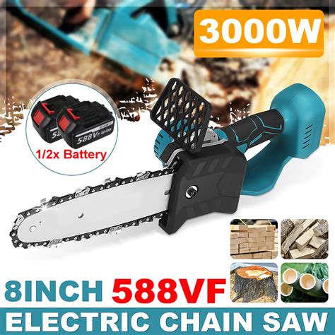 Mustool Electric Chain Saw 8 Inch Chainsaw Cordless Lightweight