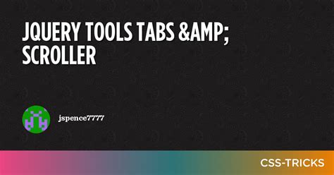 Jquery Tools Tabs And Scroller Css Tricks