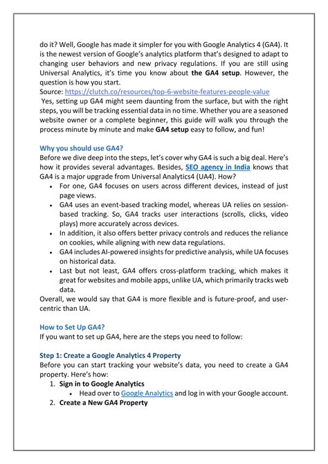 Guide To Set Up Ga4 Easy Step By Step Guide Pdf