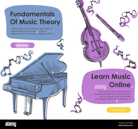 Fundamentals Of Music Theory Learn Online Web Stock Vector Image Art Alamy