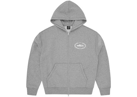 Corteiz Superior Royale Zip Hoodie Heather Grey Mens Ss24 Us