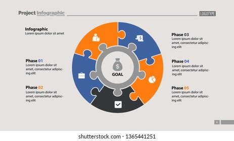 Five Elements Process Chart Slide Template Stock Vector Royalty Free 1365441251 Shutterstock
