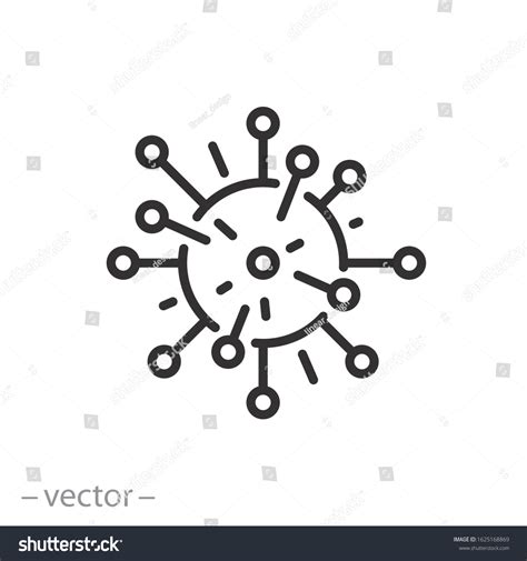 Flu Bacterium Icon Virus Cell Influenza Stock Vector Royalty Free Shutterstock