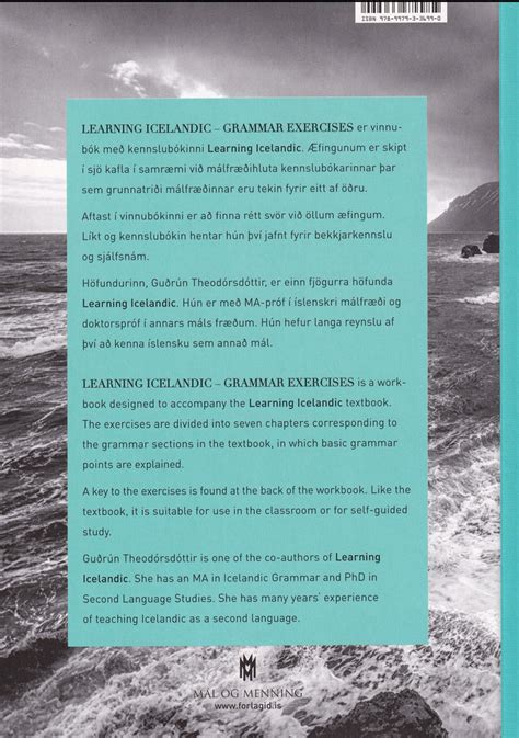 Learning Icelandic Course Grammar Exercises 9789979336990 Bay