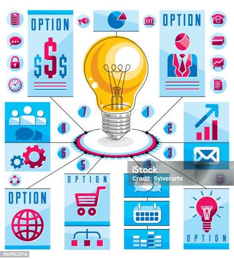 크리에이 티브 인포 그래픽 요소 밝은 아이디어 전구 벡터 일러스트 레이 션 0명에 대한 스톡 벡터 아트 및 기타 이미지 0명 개념 개념과 주제 Istock